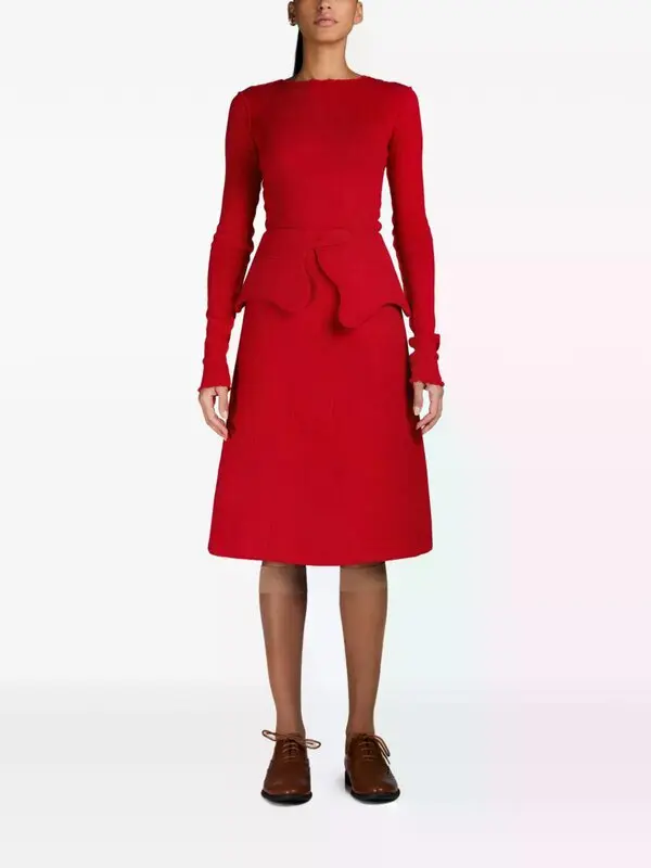 MARK-OFF Brooklyn Ribbed-knit Midi Skirt