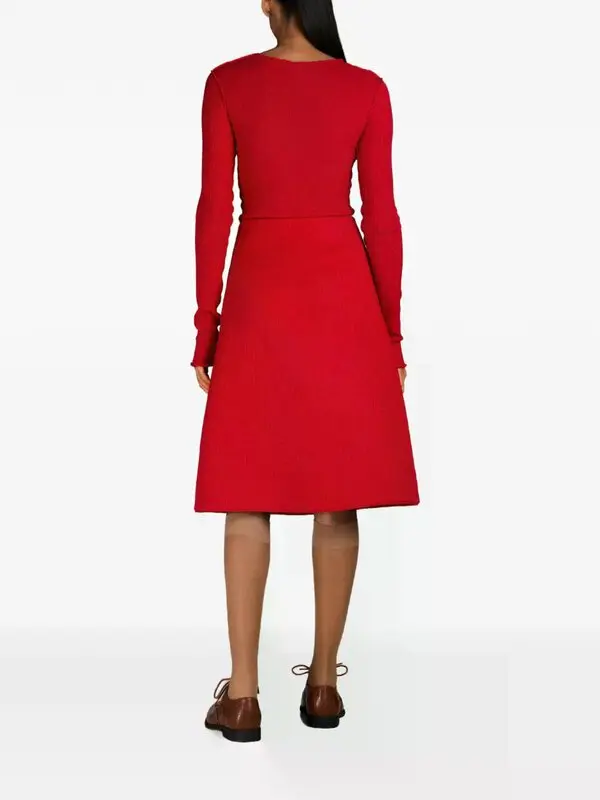 MARK-OFF Brooklyn Ribbed-knit Midi Skirt