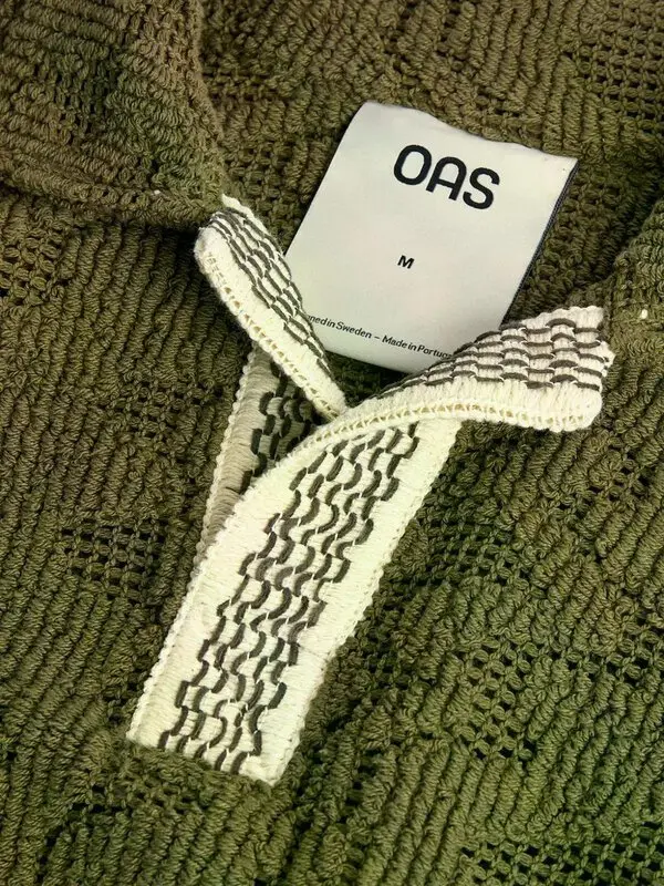 OAS Company Jacquard-knit Geometric-pattern T-shirt