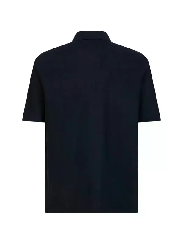 D4.0 V-neck Collared T-shirt - Blue