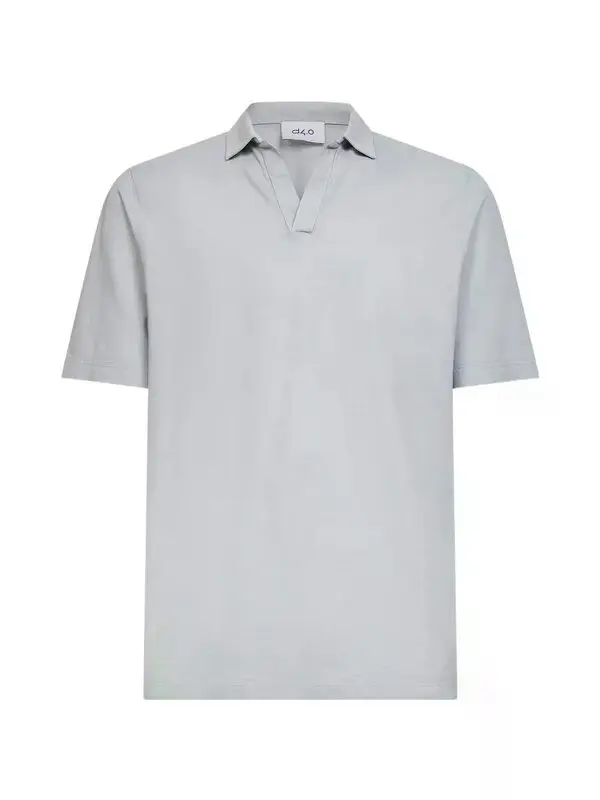 D4.0 V-neck Collared T-shirt - Grey