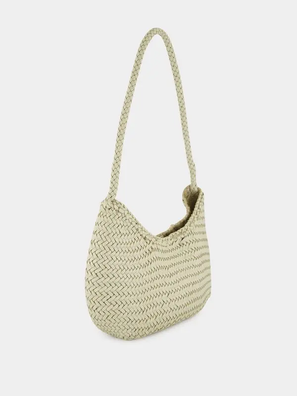 Dragon Diffusion Nova Luna Pearl Woven Leather Bag - Cream