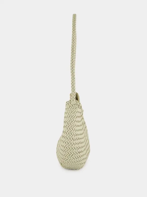 Dragon Diffusion Nova Luna Pearl Woven Leather Bag - Cream