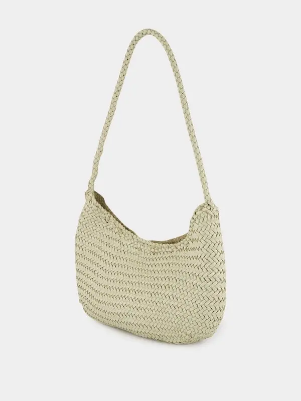 Dragon Diffusion Nova Luna Pearl Woven Leather Bag - Cream