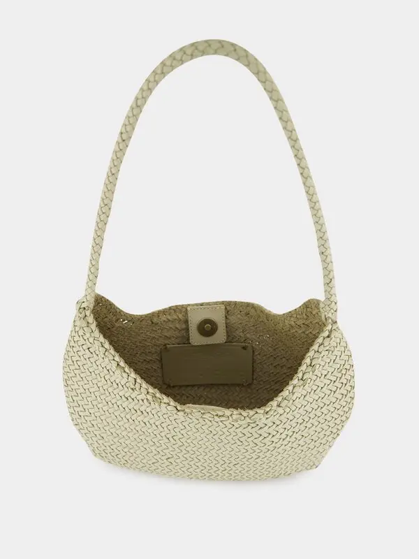 Dragon Diffusion Nova Luna Pearl Woven Leather Bag - Cream