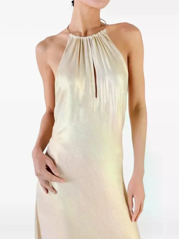 CHARLOTTA GANDOLFO Sleeveless Halterneck Maxi Dress