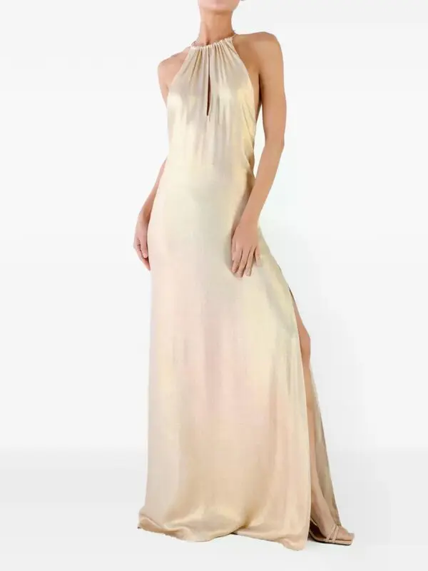 CHARLOTTA GANDOLFO Sleeveless Halterneck Maxi Dress