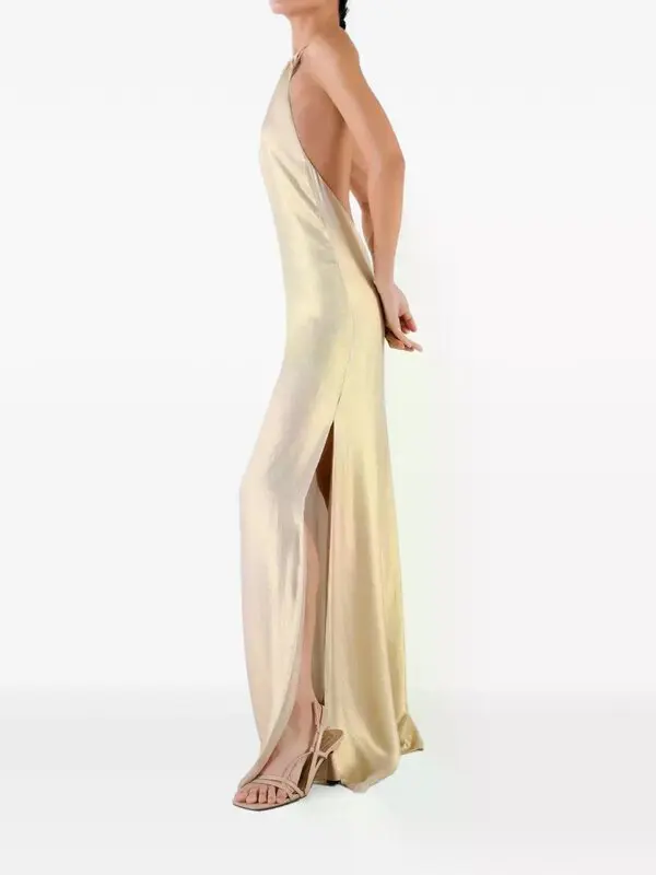 CHARLOTTA GANDOLFO Sleeveless Halterneck Maxi Dress