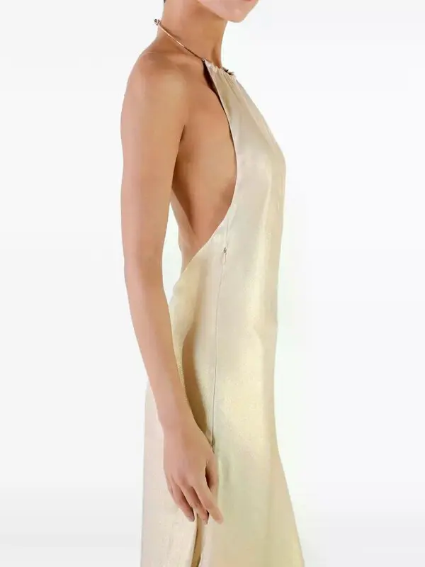 CHARLOTTA GANDOLFO Sleeveless Halterneck Maxi Dress