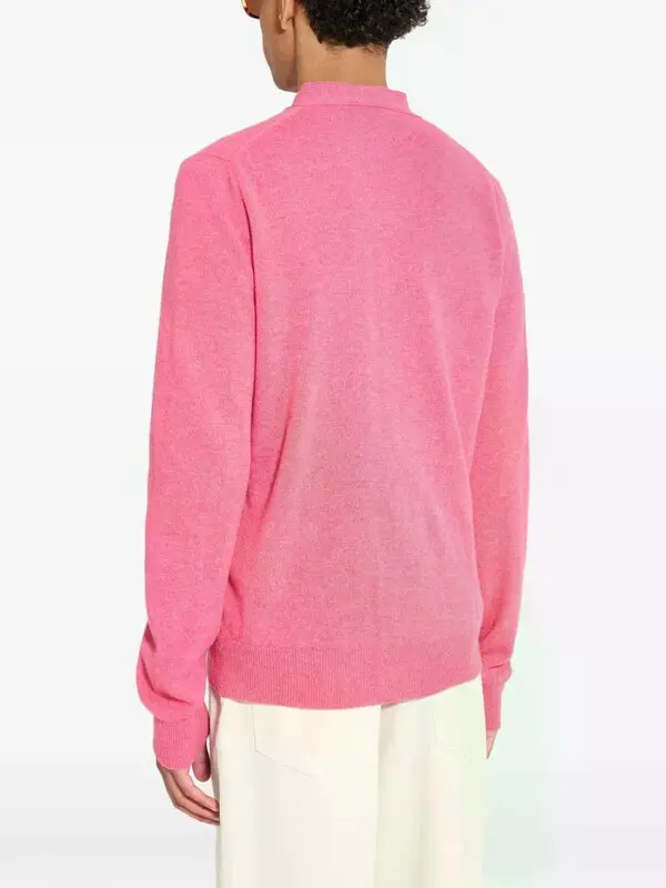Comme Des Garçons Play Double Heart Cardigan - Pink