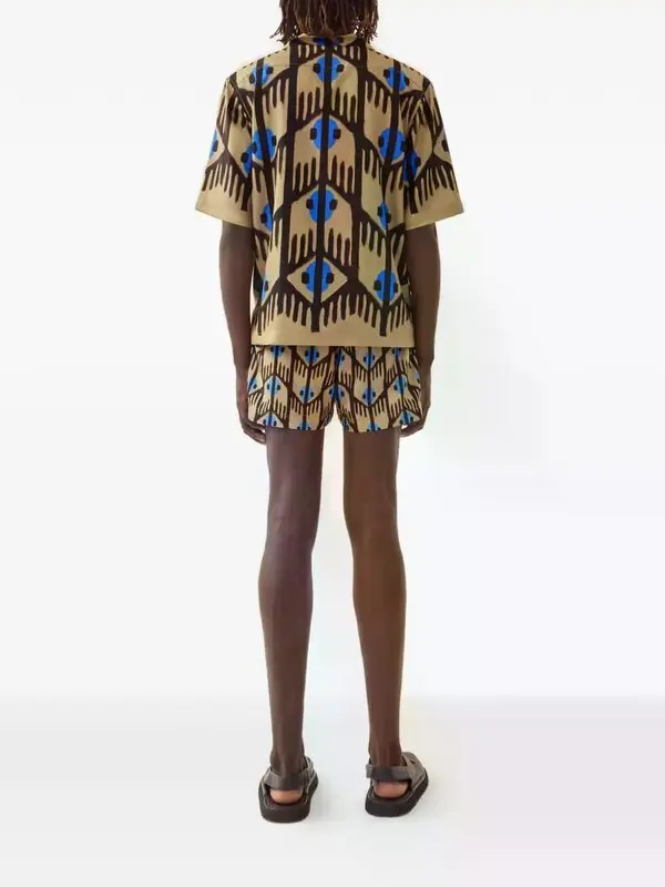 Commas Graphic-print Short-sleeve Shirt - Neutrals