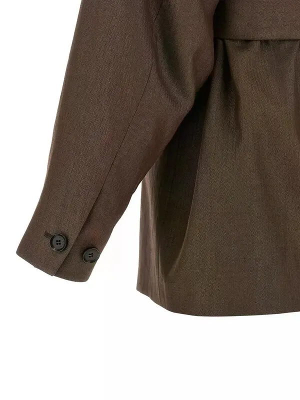 Kiton Belted Shawl-collar Jacket