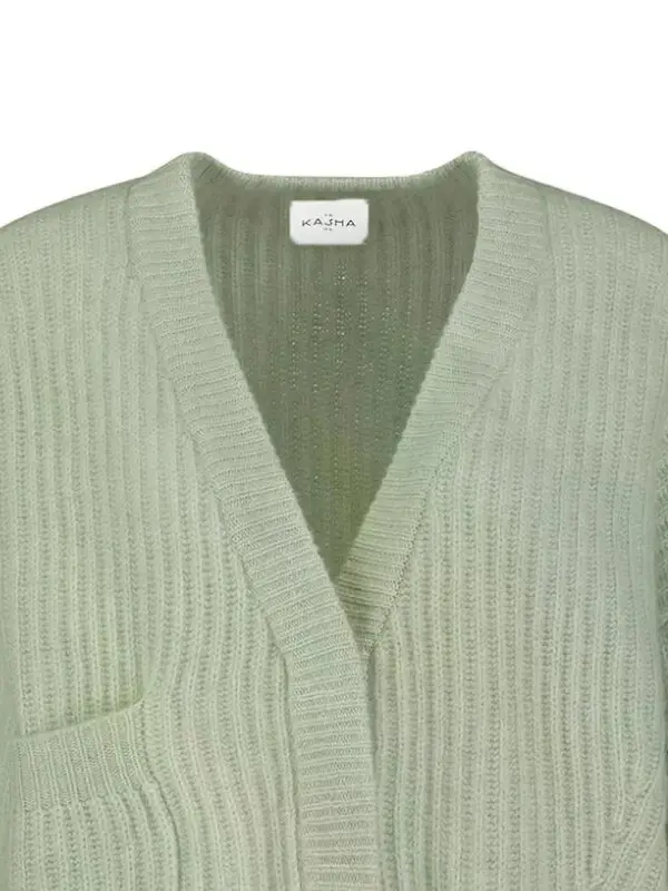 Le Kasha Monaco Ribbed-knit Cardigan - Green