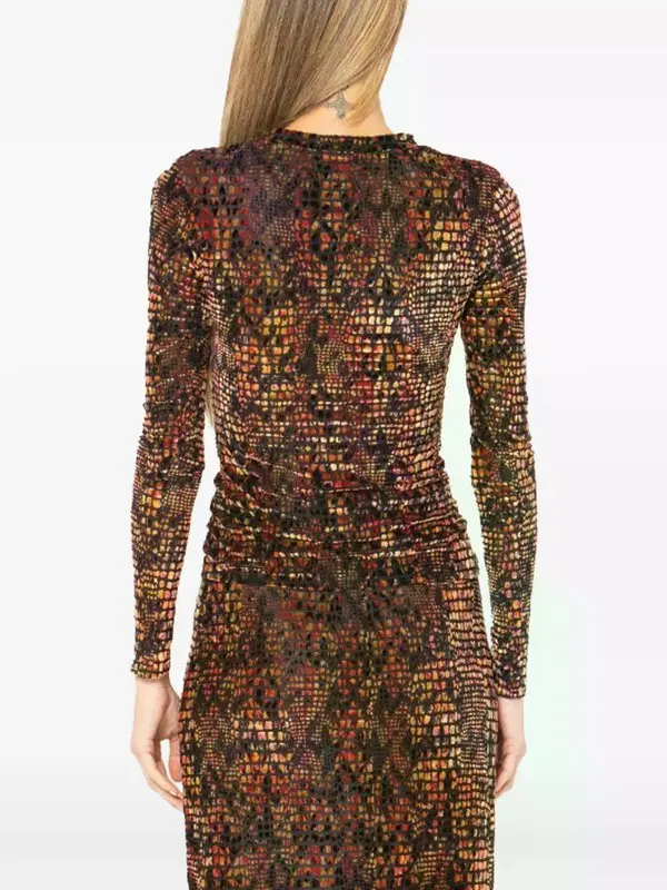 JBQ Hugo Mosaic-print Ruched Top