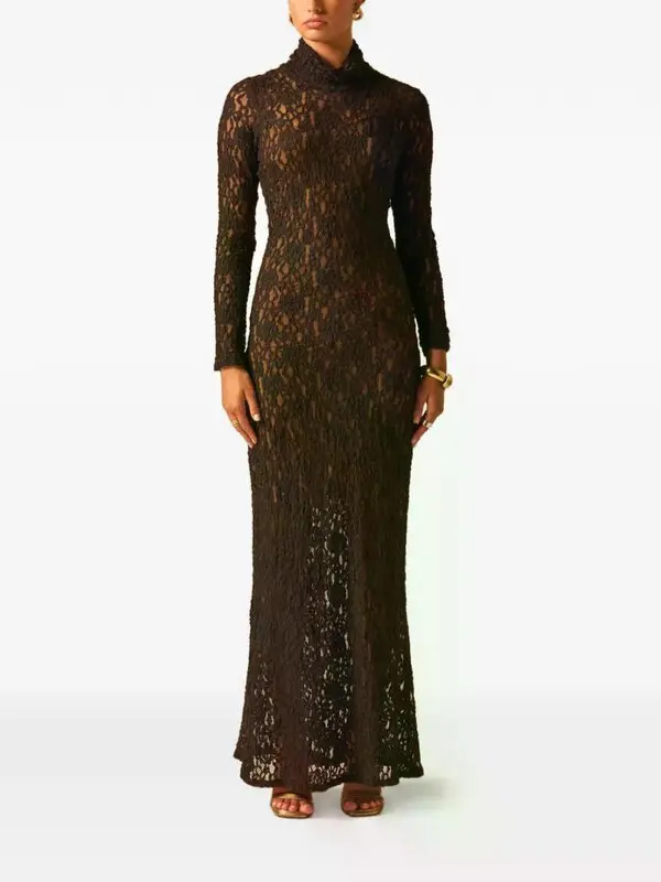 JBQ Winston Lace High-neck Gown