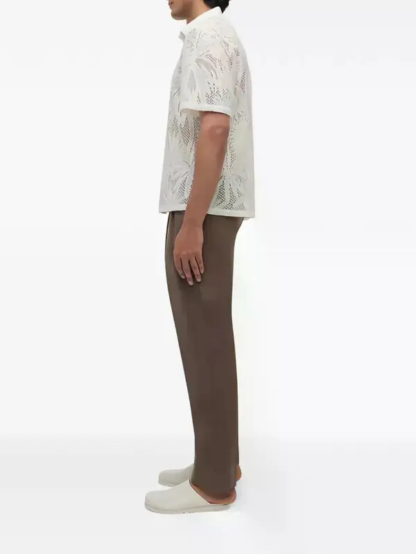 Simkhai Conrad Button-down Short-sleeve Shirt - Neutrals