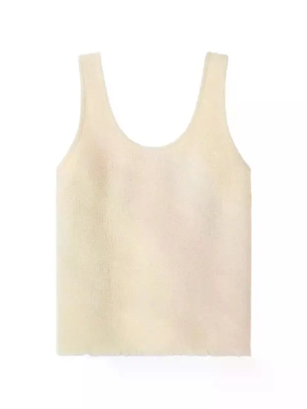 A.emery Sloane Sleeveless Bouclé Top With Frayed Hem