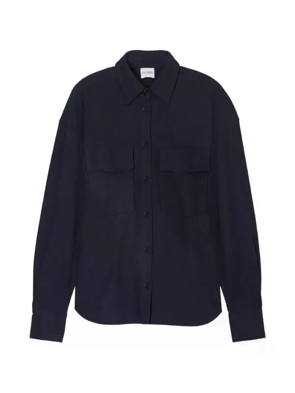 Closed Ribbed Pocket Shirt
