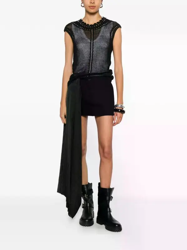 Isabel Benenato Draped Mini Skirt