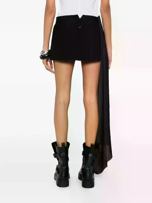 Isabel Benenato Draped Mini Skirt
