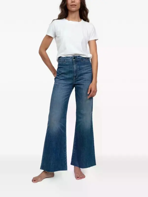 ASKK NY Whiskered Raw-hem Jeans