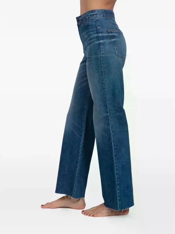 ASKK NY Whiskered Raw-hem Jeans