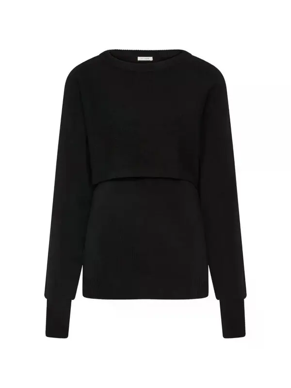 ST. AGNI Layered-design Sweater - Black