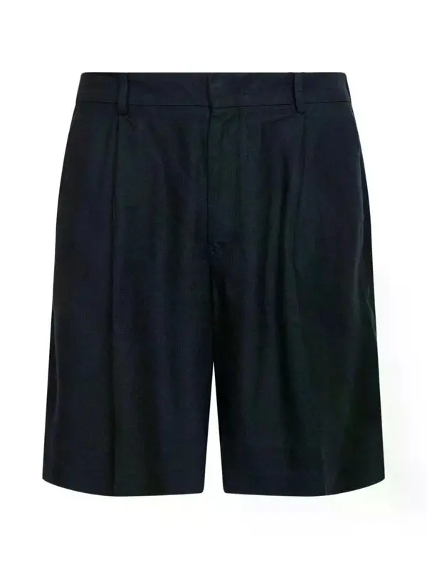Nn07 Kay Pleated Shorts - Blue