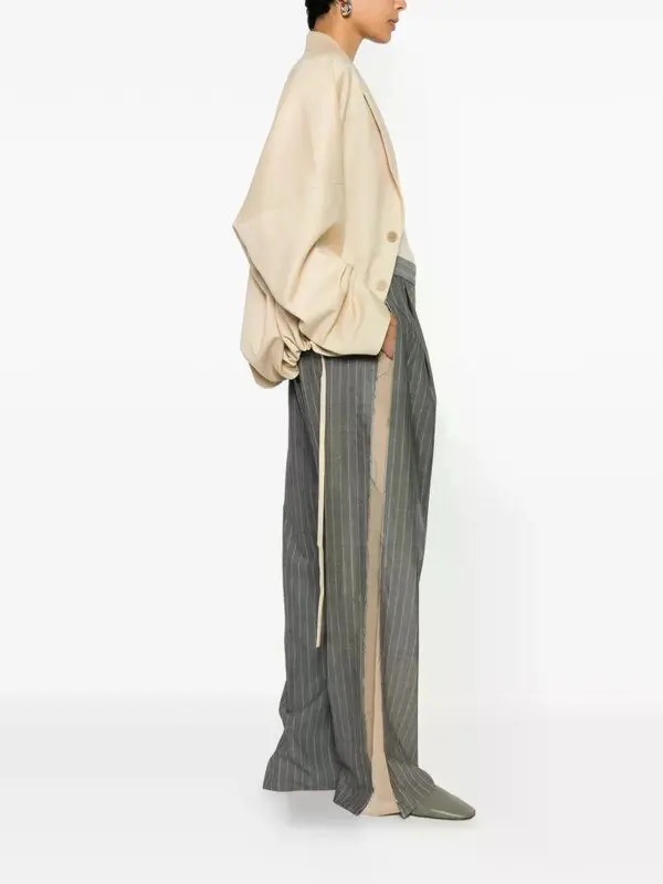 LITKOVSKA Pinstripe Pleated Trousers - Grey