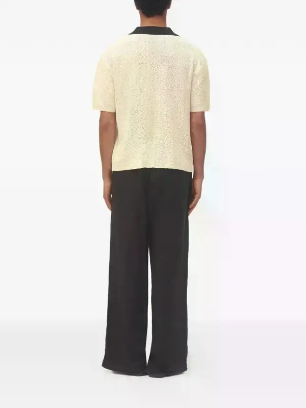 Commas Perforated Contrast-collar T-shirt