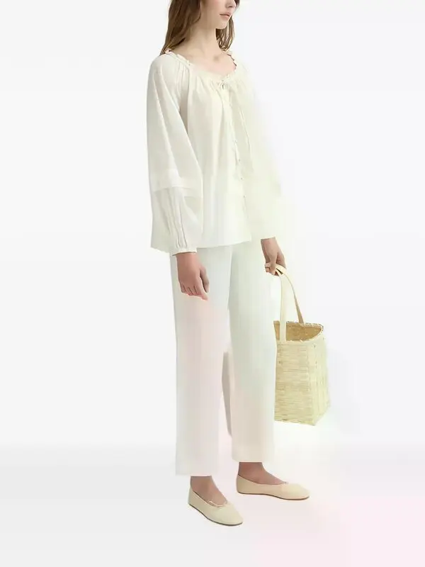 Posse Noelle High-waisted Wide-leg Trousers - Neutrals