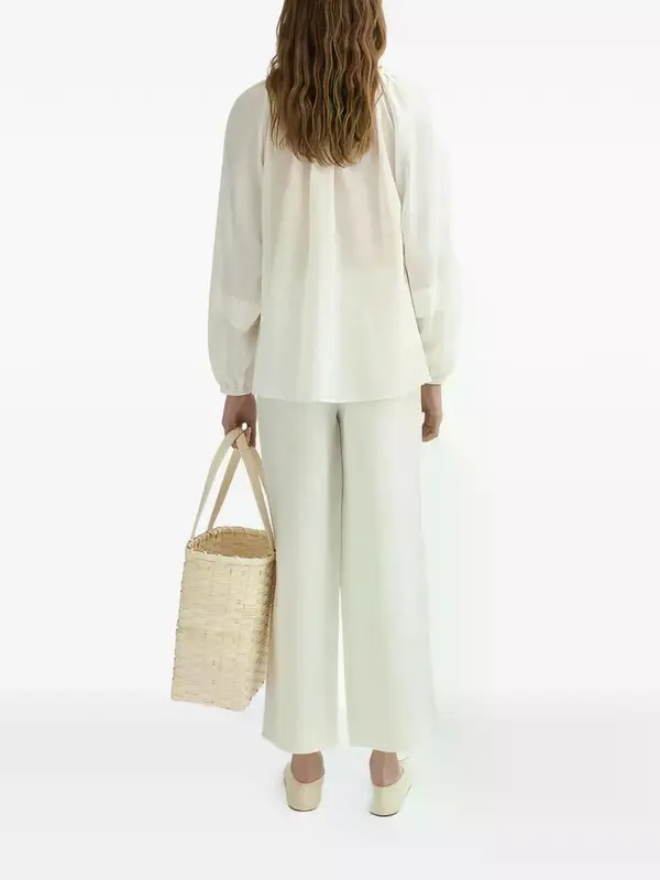 Posse Noelle High-waisted Wide-leg Trousers - Neutrals