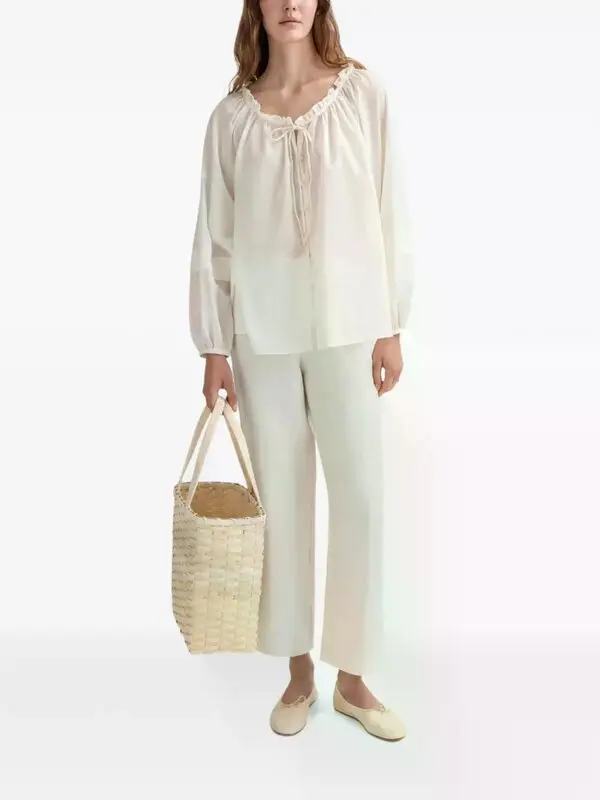 Posse Noelle High-waisted Wide-leg Trousers - Neutrals