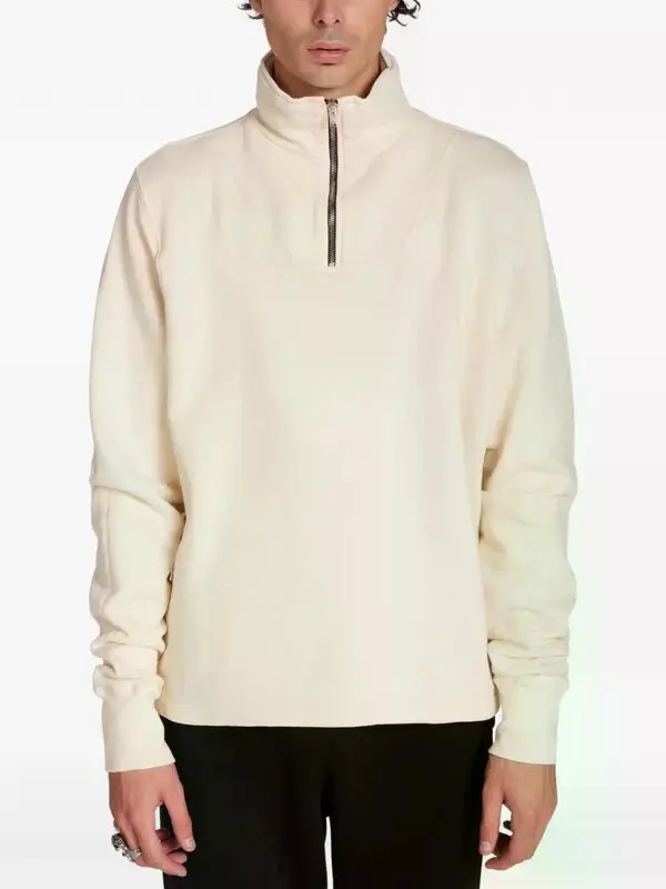 LES TIEN Quarter-zip High Neck Sweater