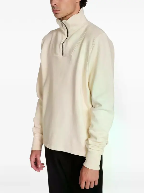 LES TIEN Quarter-zip High Neck Sweater