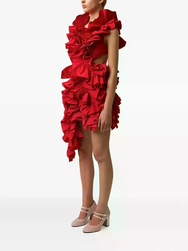 AKNVAS Ruffled Mini Dress
