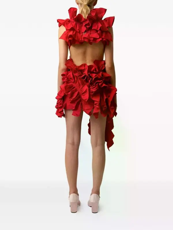 AKNVAS Ruffled Mini Dress