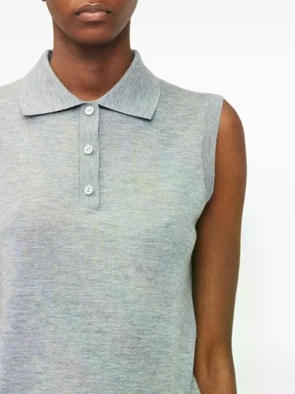 LISA YANG Lise Sleeveless Polo Top