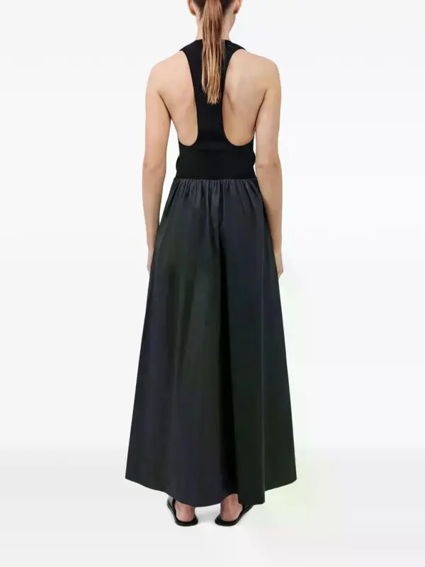 ST. AGNI Knitted-bodice Gathered Dress