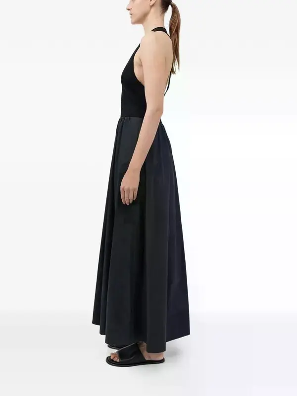 ST. AGNI Knitted-bodice Gathered Dress