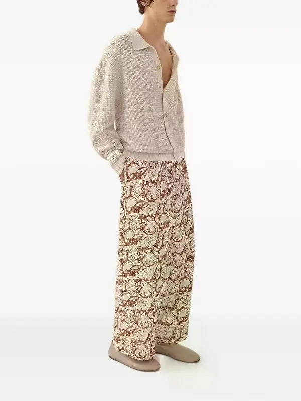 Commas Drop-shoulder Waffle-knit Cardigan - Neutrals