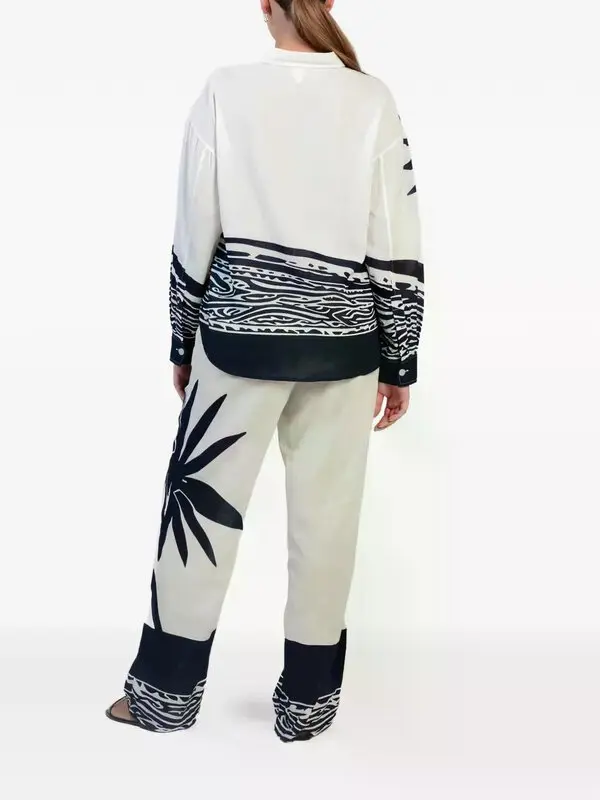 DIARRABLU Graphic-print Button-down Shirt - White