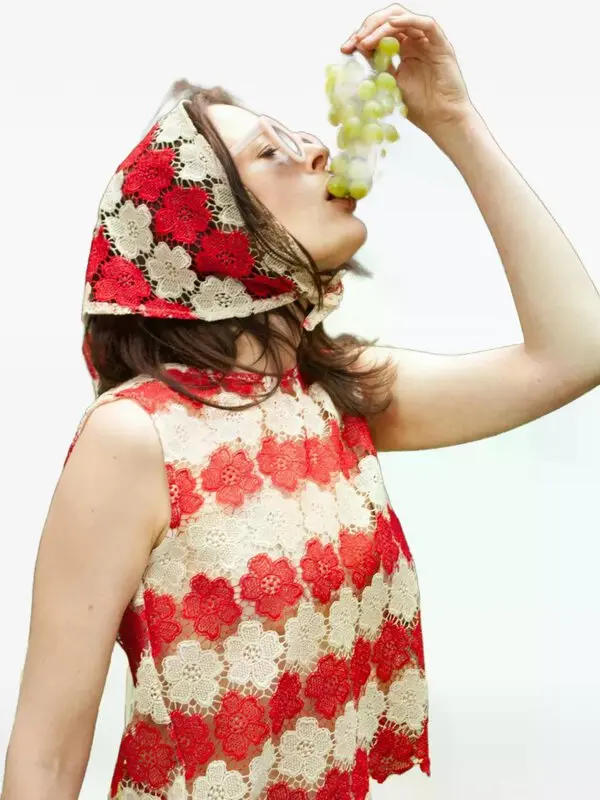 Miguelina Dupree Floral-lace Tie-back Top