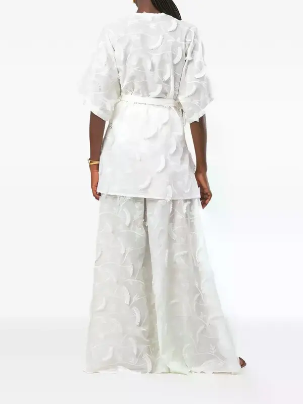 DIARRABLU Cabana Embroidered Fringed Kimono - White