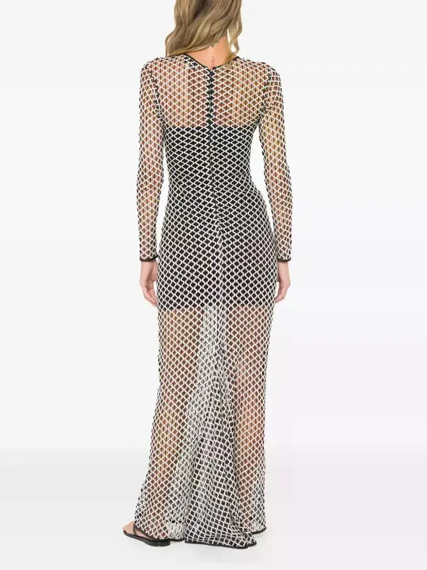 JBQ Crystal-embellished Mesh Gown