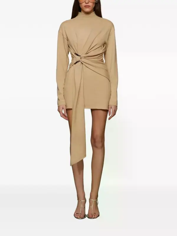 ET OCHS Poala Gathered Draped Dress - Neutrals