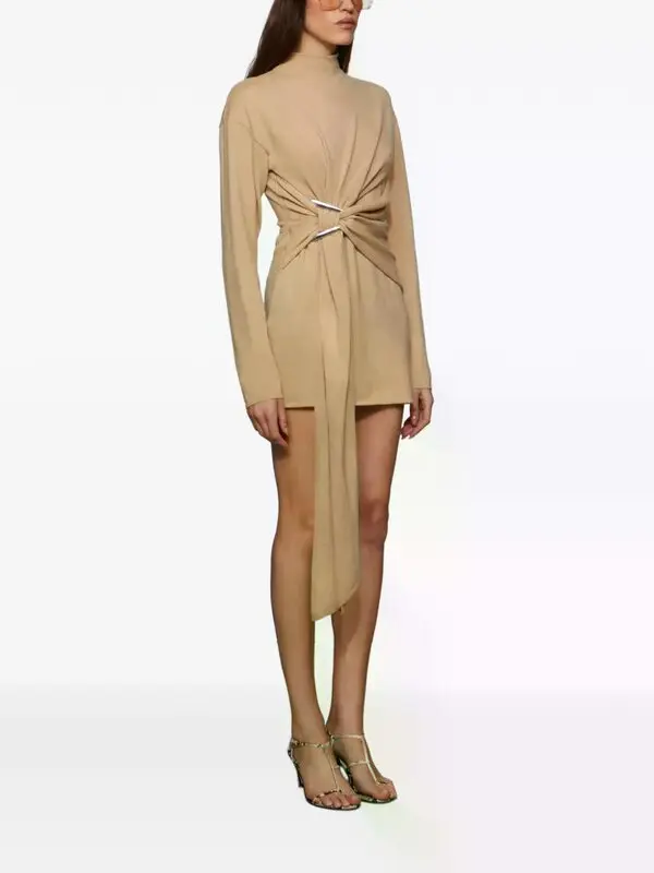 ET OCHS Poala Gathered Draped Dress - Neutrals