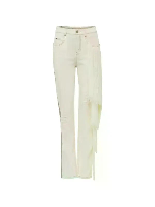 Hellessy Fringe-detailed Distressed Jeans