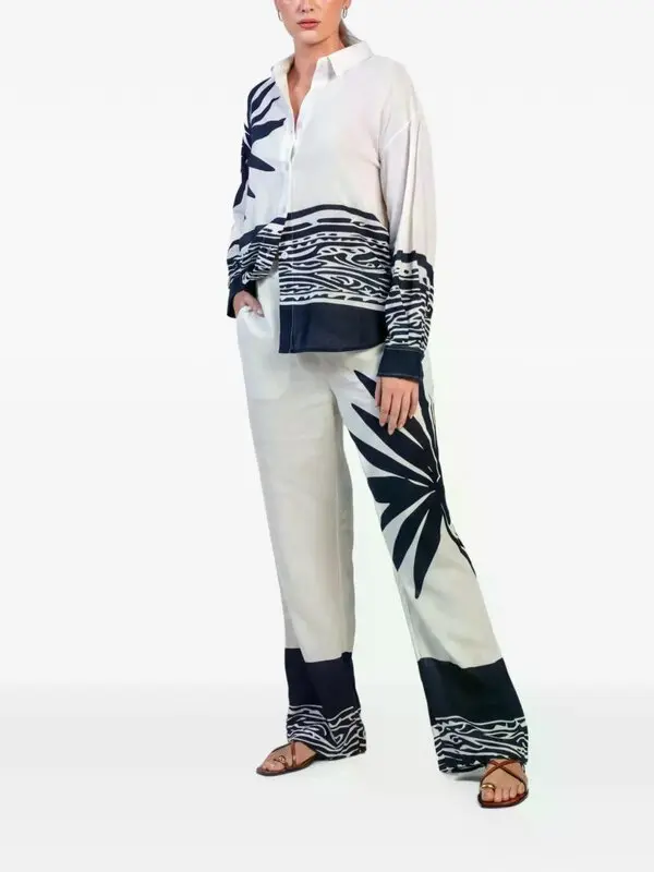 DIARRABLU Graphic Print Trousers - Neutrals
