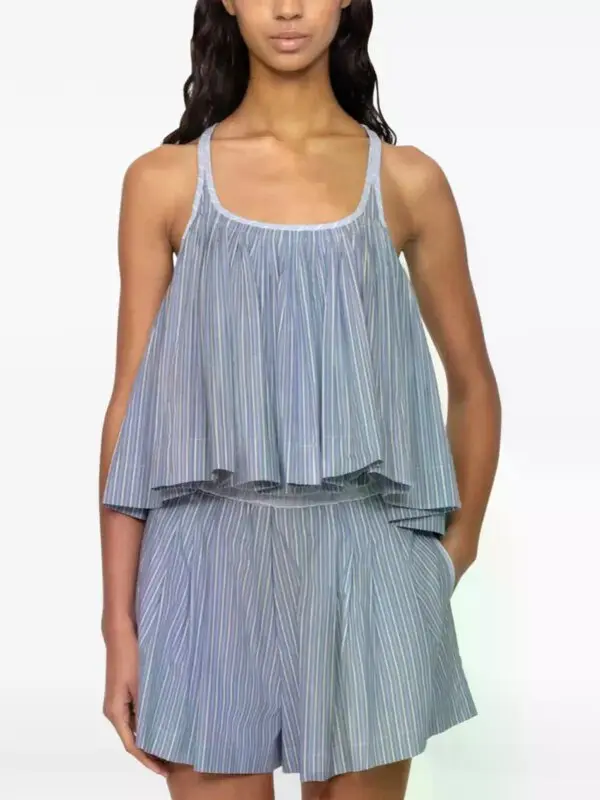 Sea Striped Tiered Top